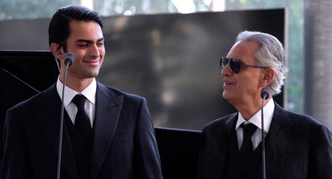 Andrea Bocelli Looks Proud as His Son Matteo Joins Him in a Stunning ...